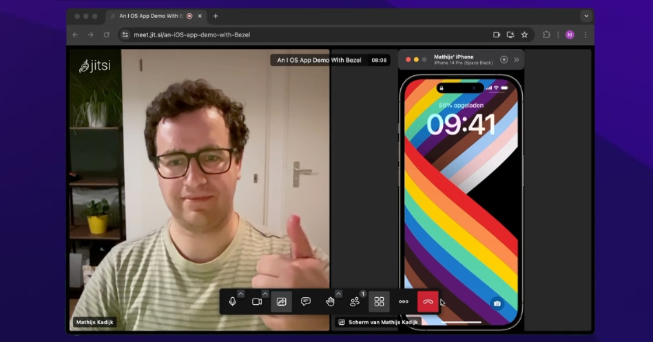 Mirror iPhone Screen on Jitsi | Bezel • Mirror any iPhone on your Mac